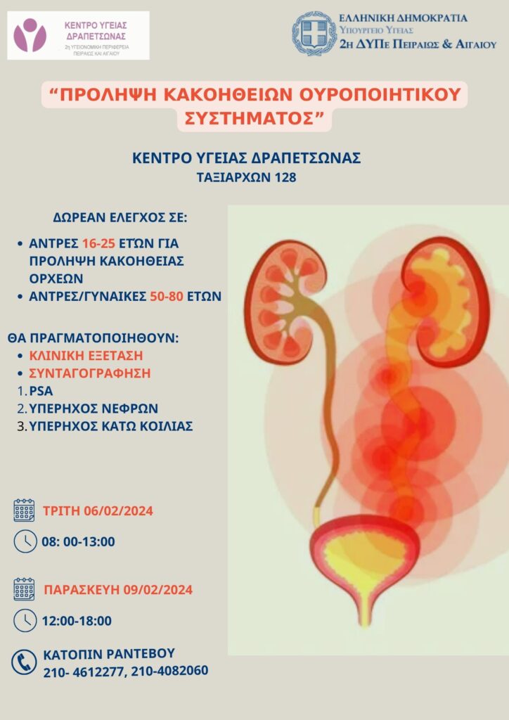 Πρόληψη των Κακοηθειών του Ουροποιητικού Συστήματος και των ...
